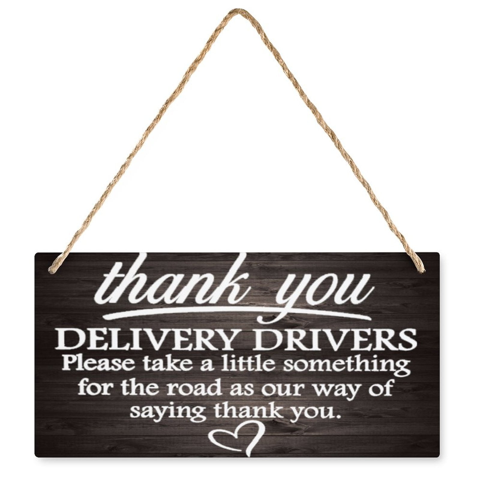 Delivery Driver Snack Sign With Thank You Rustic Wood Sign 12X 6 Inch ...