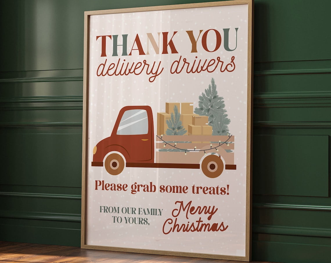 Delivery Driver Thank You, Ups Fed Ex Usps Drivers, Delivery Driver ...