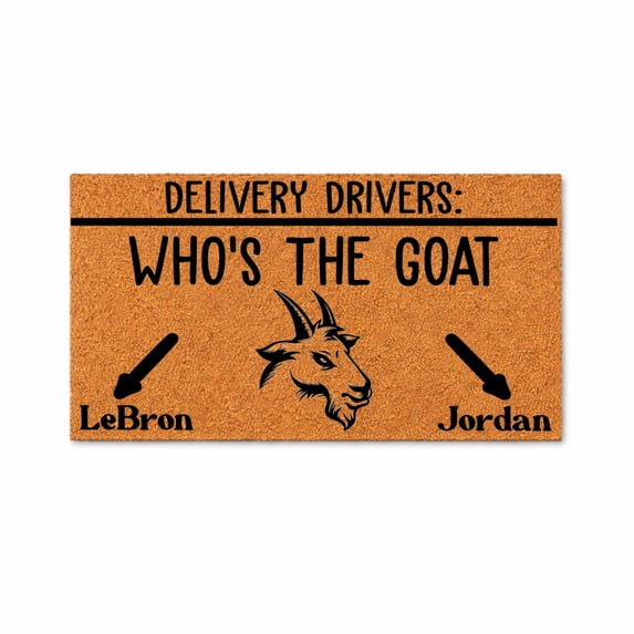 Delivery Drivers Who’s The GOAT Doormat, LeBron Or Jordan Welcome Mat ...
