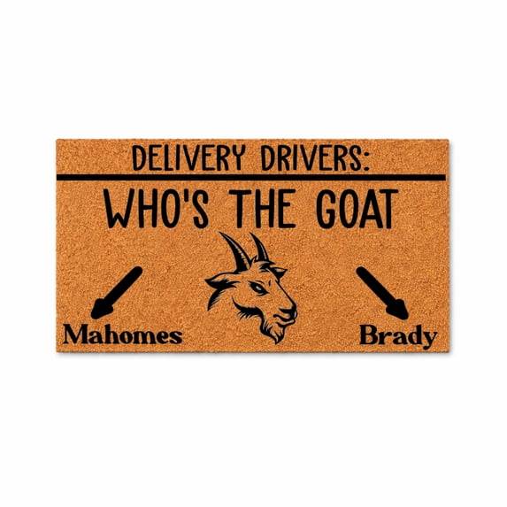 Delivery Drivers Who’s The GOAT Doormat, Mahomes vs Brady Football ...