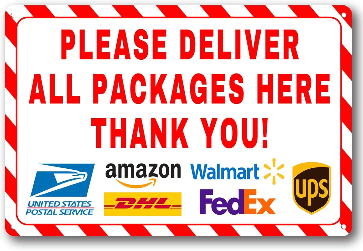 Delivery Instructions for My Packages Sign for Outdoor Use - 6x8 Inch ...