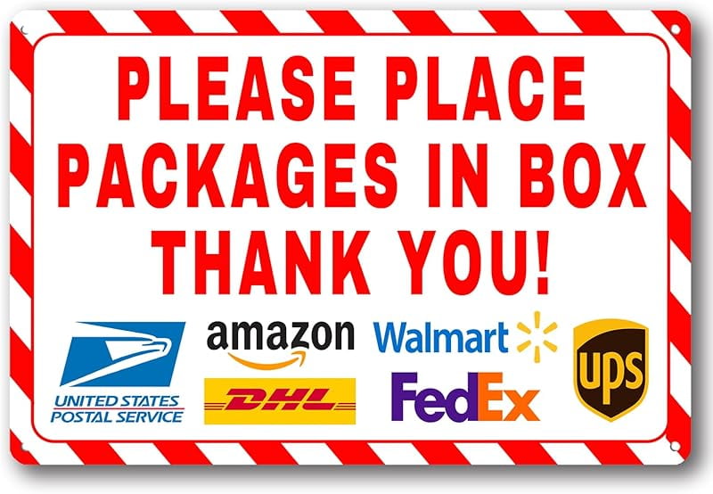 Delivery Instructions for My Packages Sign for Outdoor Use - 8x12 Inch ...