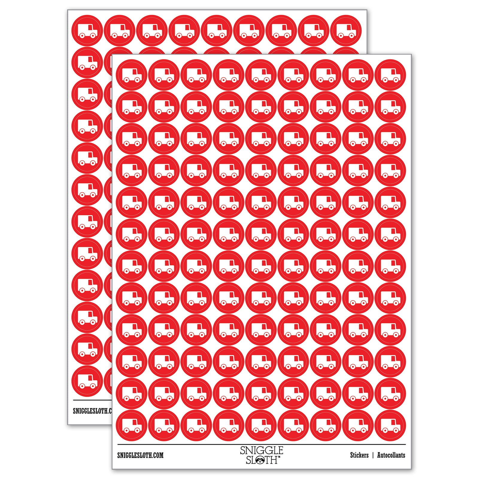Delivery Moving Truck 200+ Round Stickers - Red - Matte Finish - 0.50 ...
