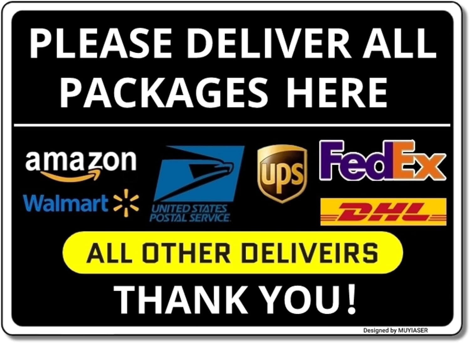 Delivery Outdoor Sign Please Deliver All Packages Here Sign Metal Sign ...