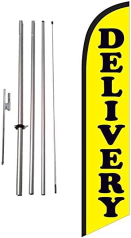 Delivery Restaurant Advertising Feather Banner Swooper Flag Sign with ...