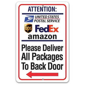 Deliveries Rear Sign