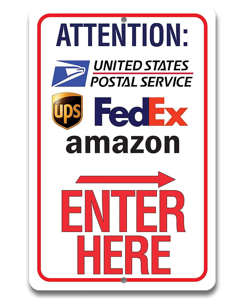 Delivery Sign for Package and Box Deliveries - Enter Here - Great for ...