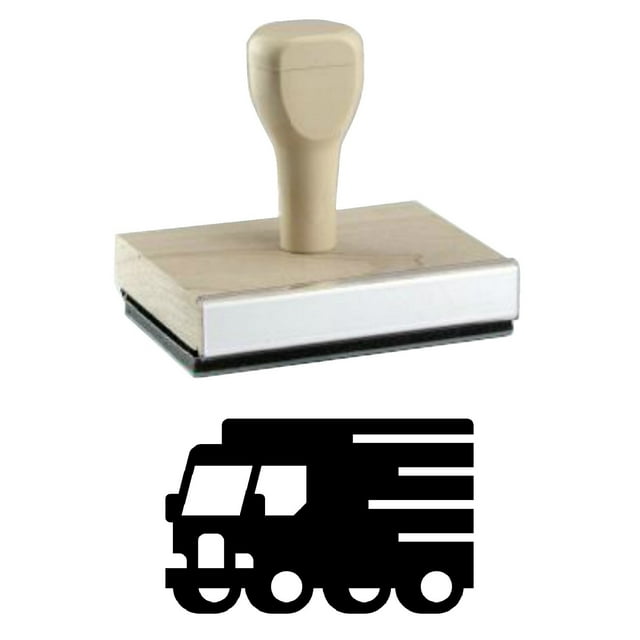 Delivery Truck Rubber Stamp, 1 X 2" Wood Stamp - Walmart.com