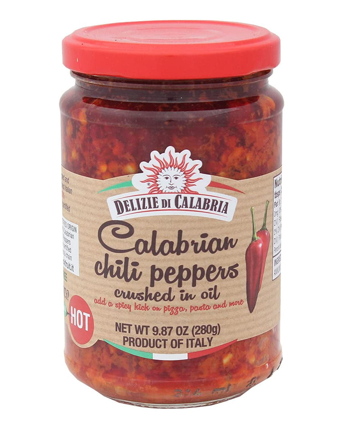 Delizie Di Calabria Calabrian Chili Peppers Crushed in Oil 9.87oz (280g ...