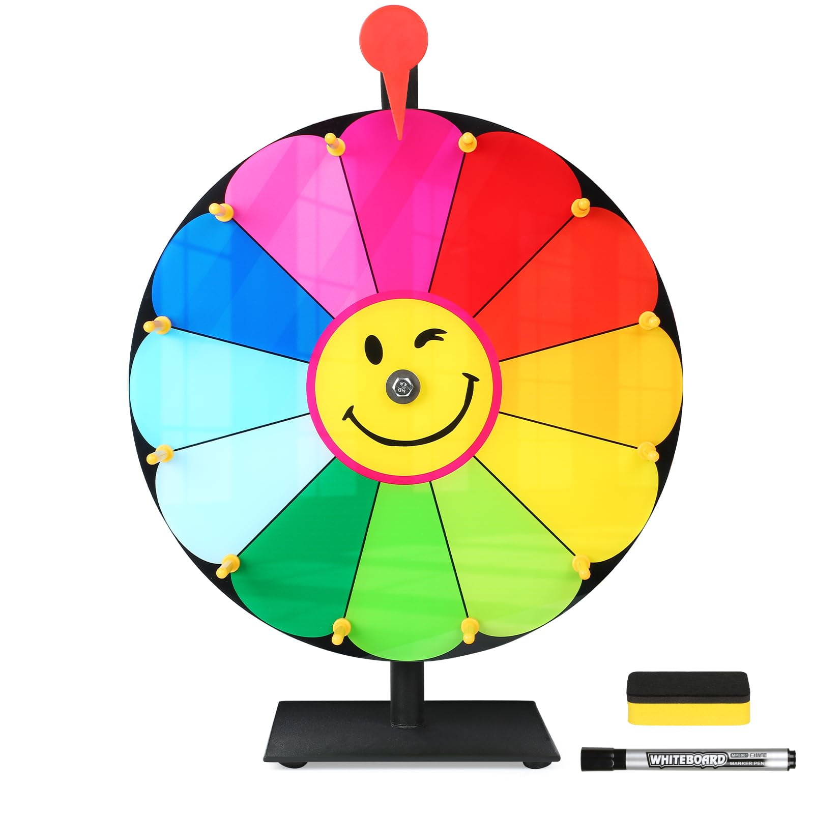 Delizon 12 Inch Color TSF6 Prize Wheel, 12 Slot Spinning Wheel Fortune ...