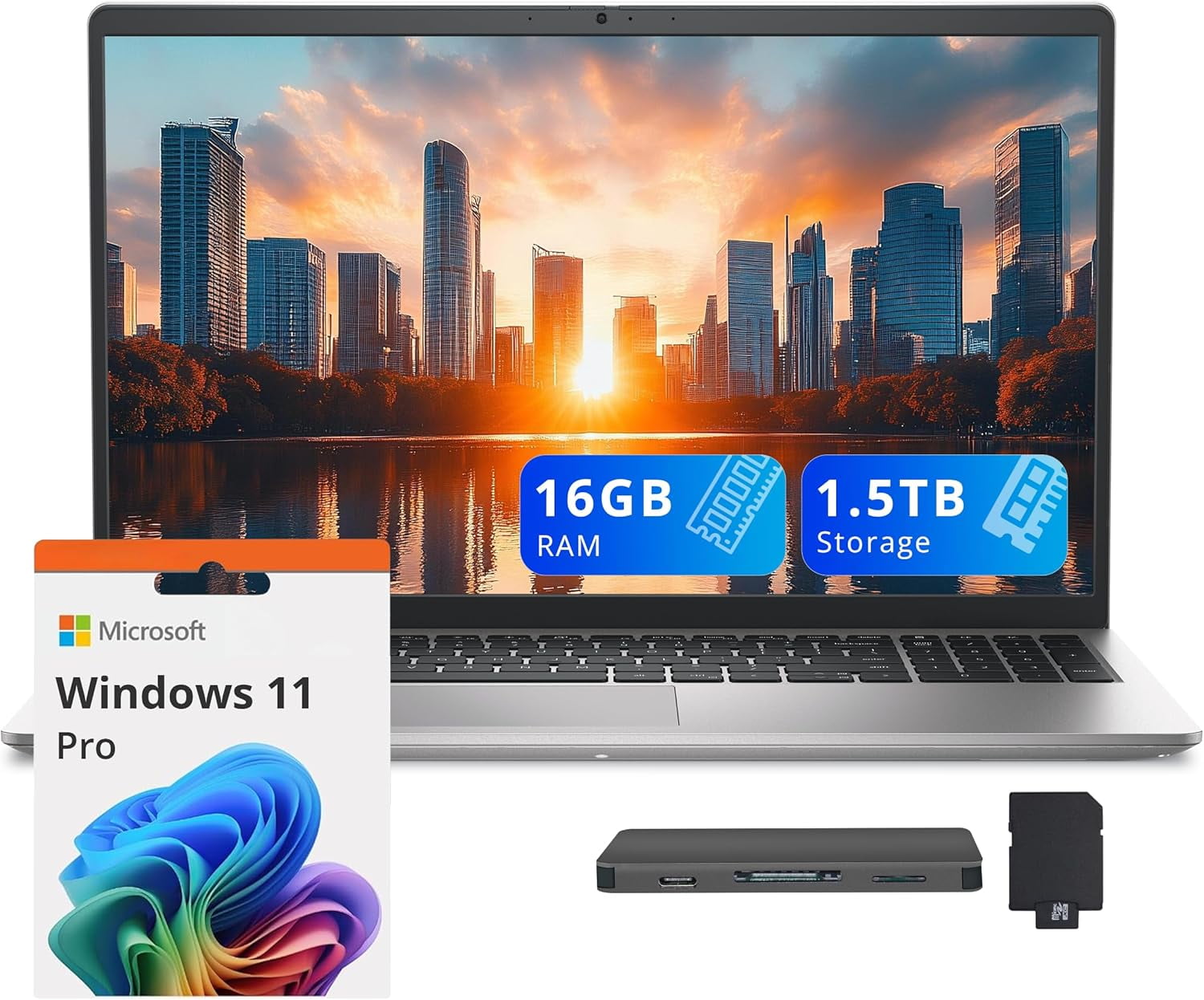 Dell 15 15.6" FHD Business Laptop, Intel Core i7-1355U, 16GB RAM, 1.5TB ...