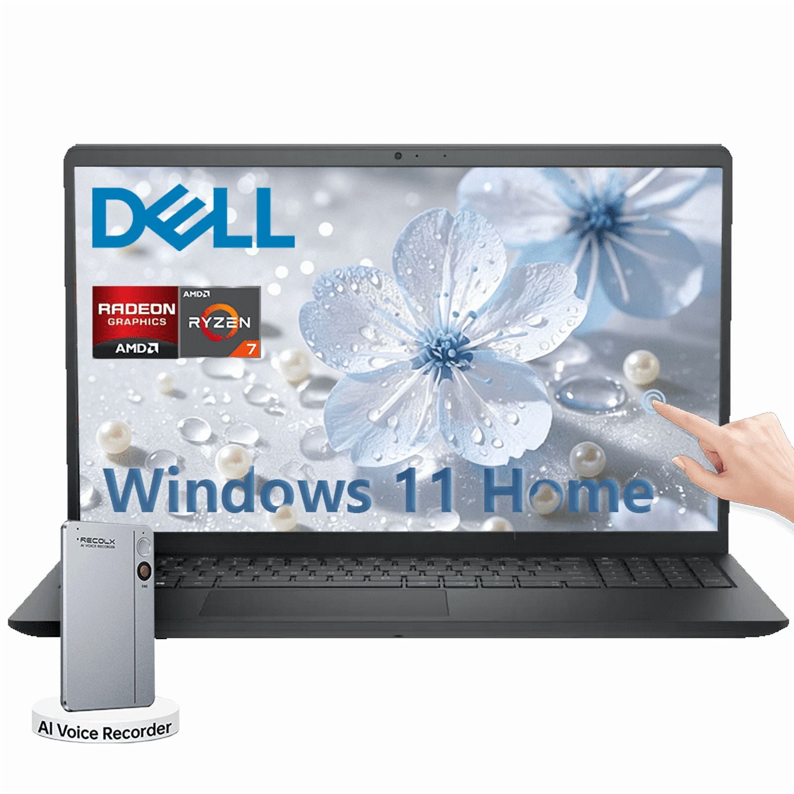 Dell 15.6" FHD Touchscreen Laptop for Business & Student, AMD R7 7730U ...