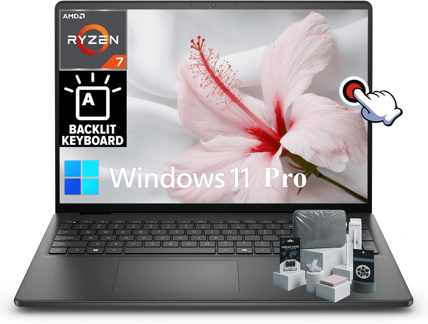 Dell 16" FHD+ Touchscreen Business Laptop - AMD Ryzen 7 250, 32GB DDR5 ...