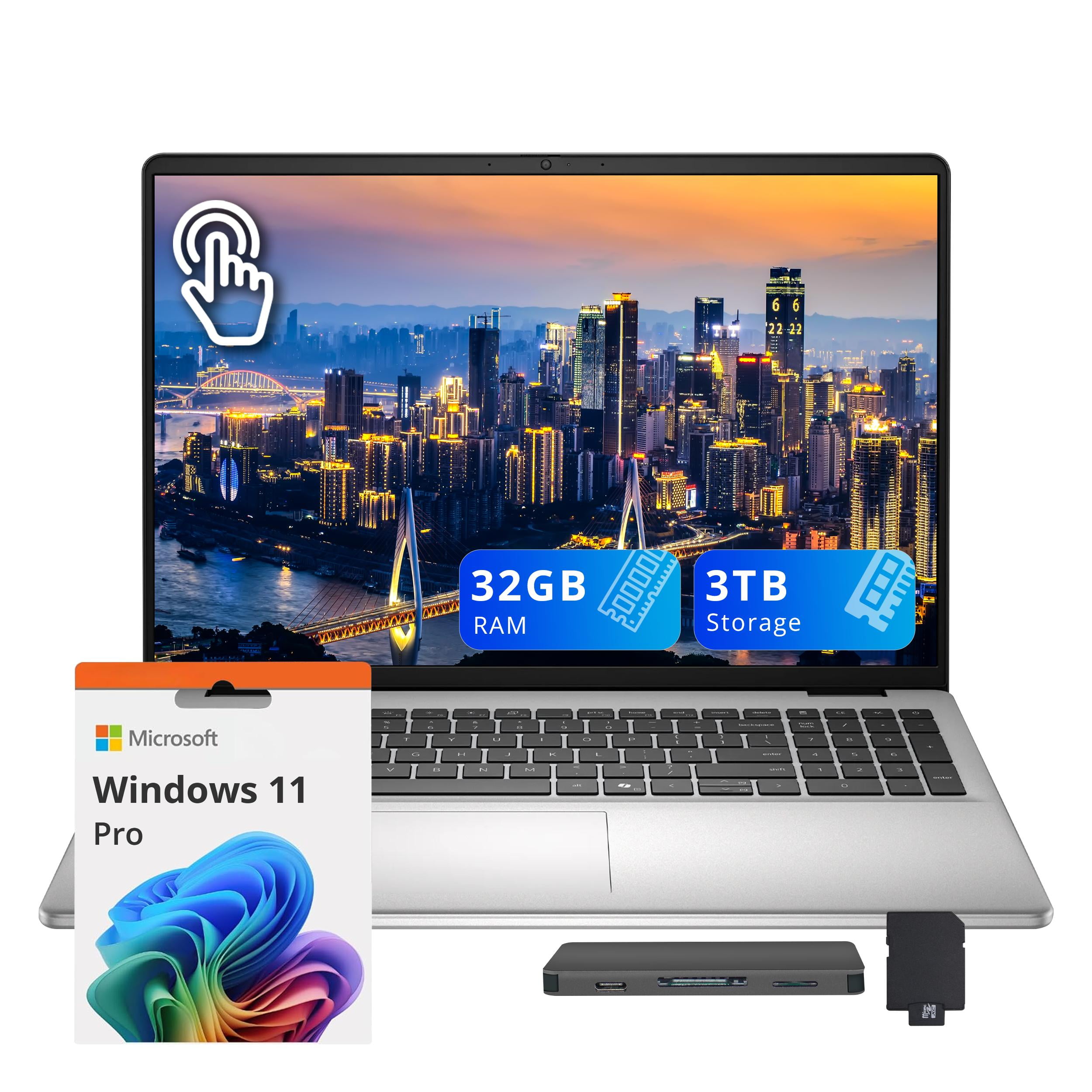 Dell 16" FHD+ Touchscreen Laptop, Intel Core 5 120U, 32GB RAM, 3TB ...