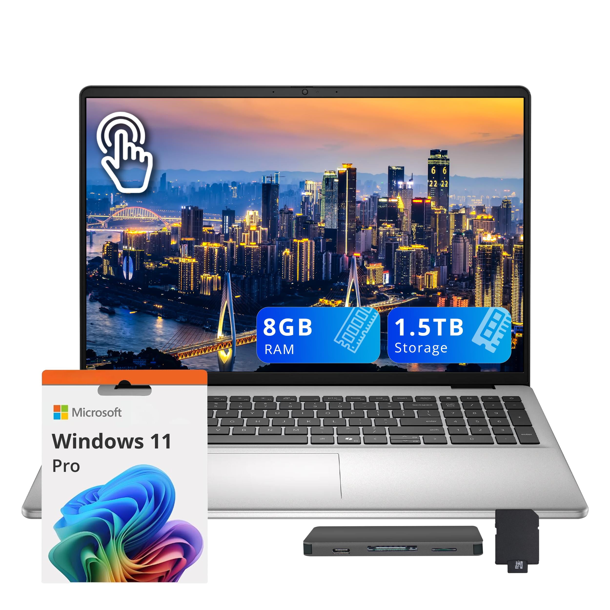 Dell 16" FHD+ Touchscreen Laptop, Intel Core 5 120U, 8GB RAM, 1.5TB ...