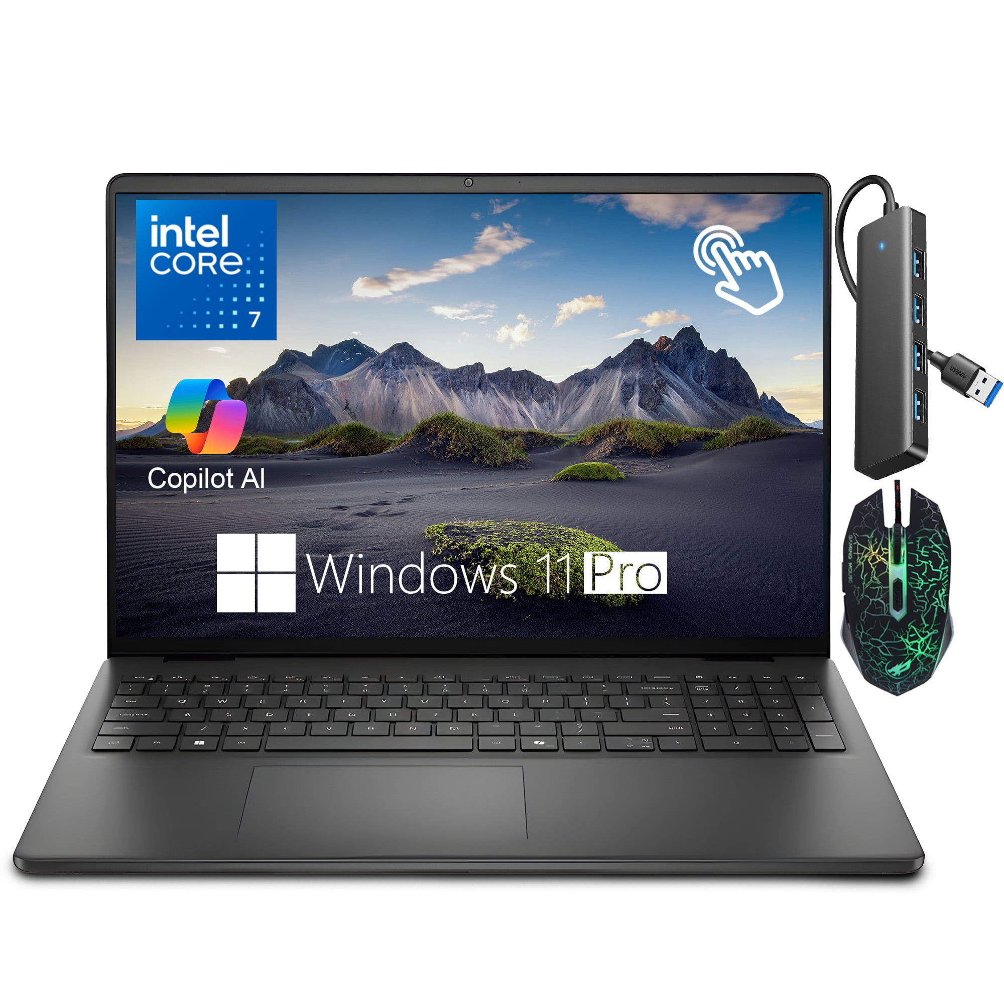 Dell 16" Touchscreen Business Laptop, Intel Core 7 150U, 16GB DDR5, 1TB ...