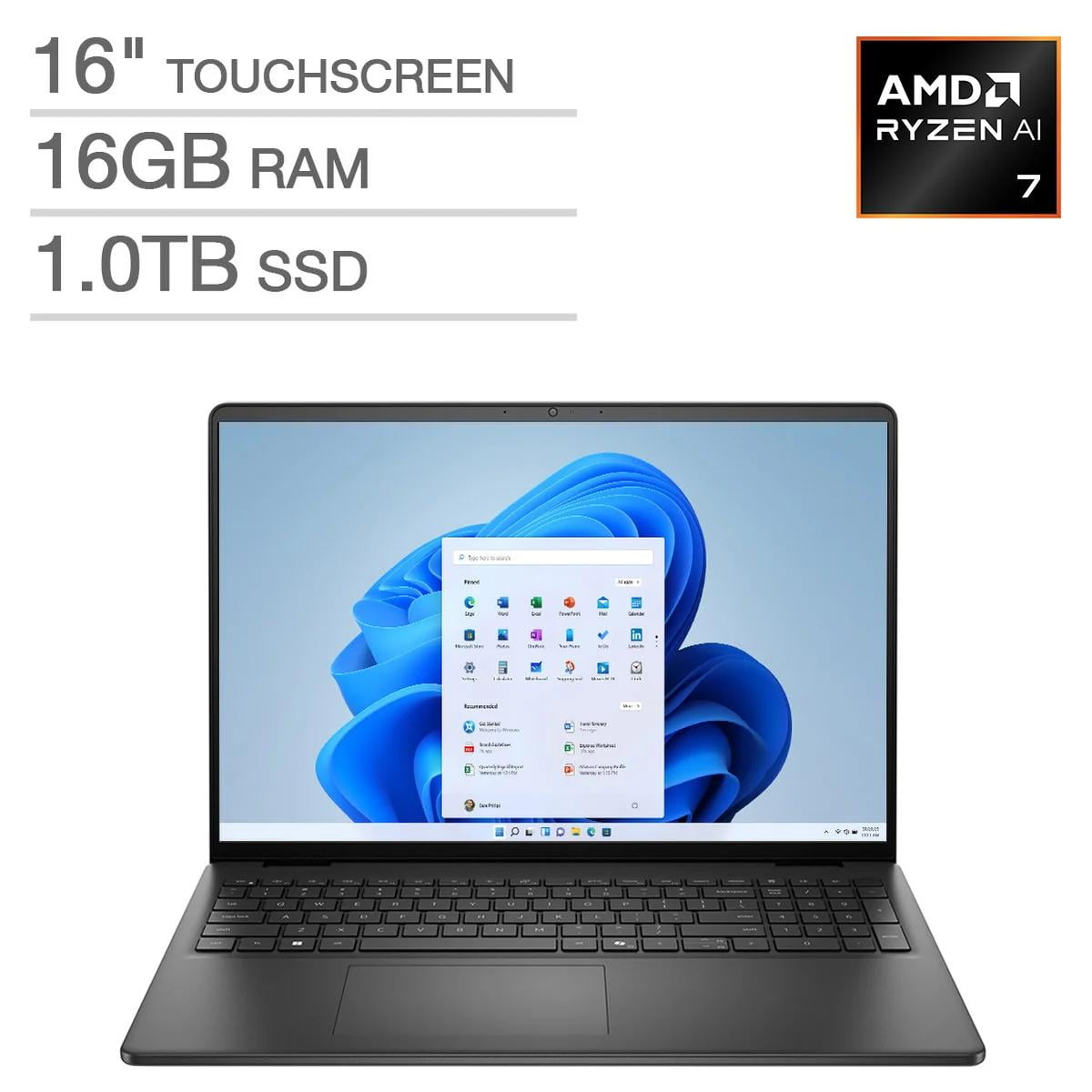 Dell 16 Touchscreen Laptop - 16.0" FHD+ 1920x1200 Touchscreen - Ryzen 7 ...