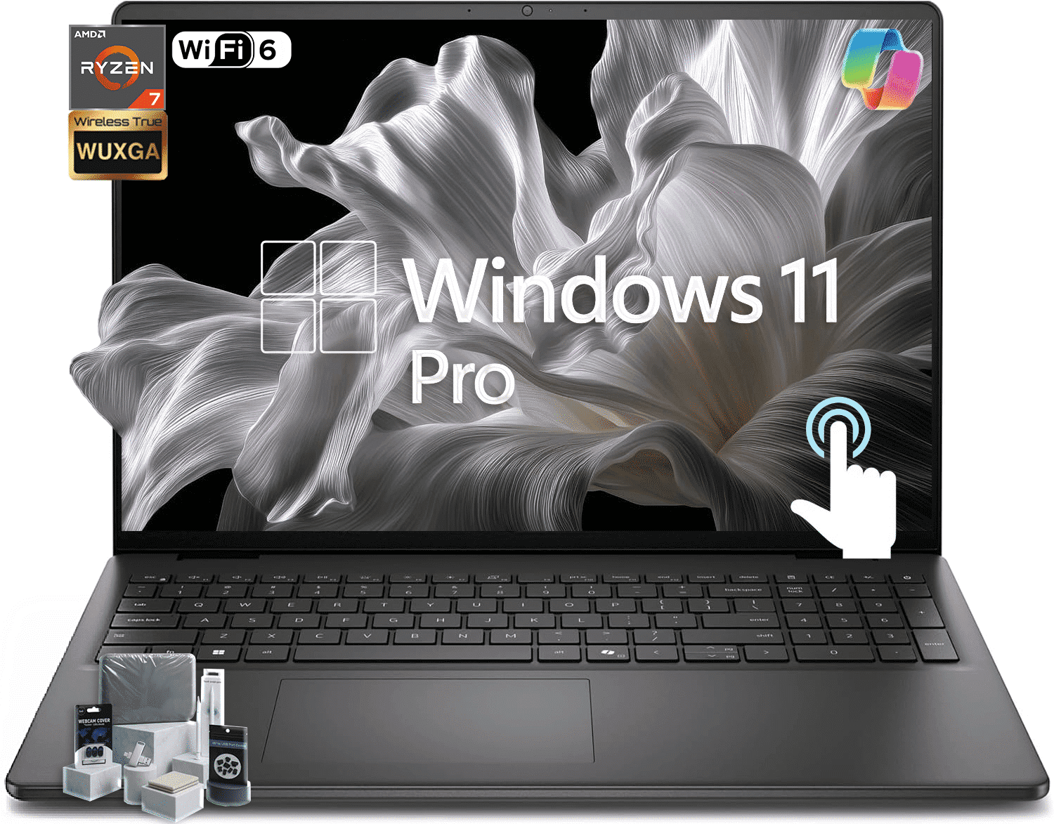 Dell 16-inch Touchscreen Business Laptop - AMD Ryzen 7 250, 16 TOPS NPU ...