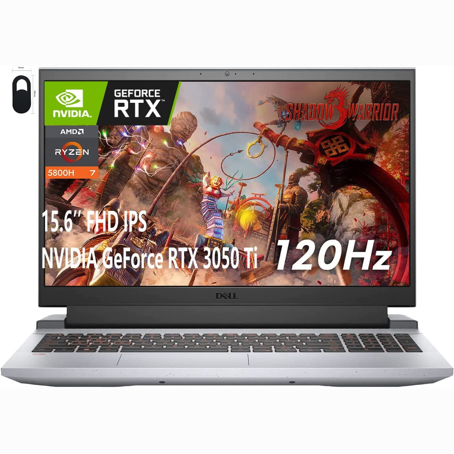 Dell 2022 Newest Gaming Laptop, 15.6 inch FHD Display, AMD Ryzen 7 ...