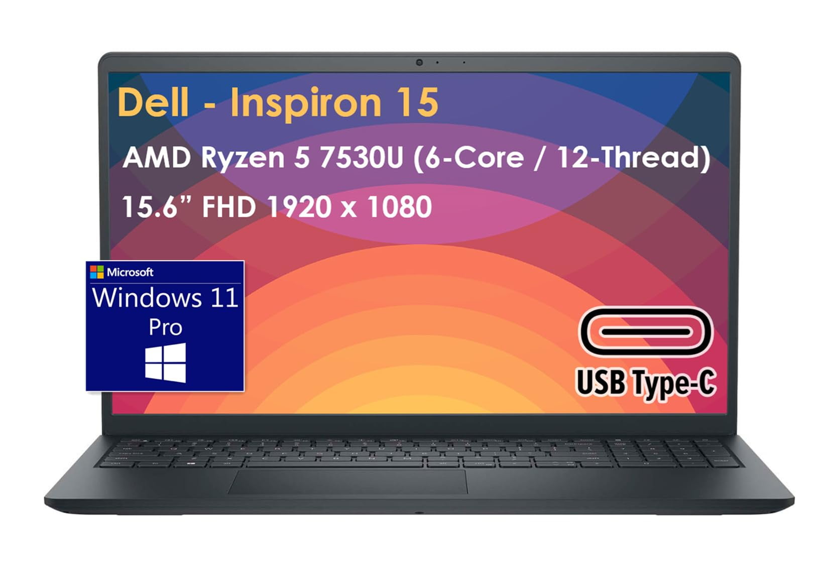 Dell 2023 Inspiron 15 3535 Laptop - AMD Ryzen 5 7530U - 15.6" FHD ...