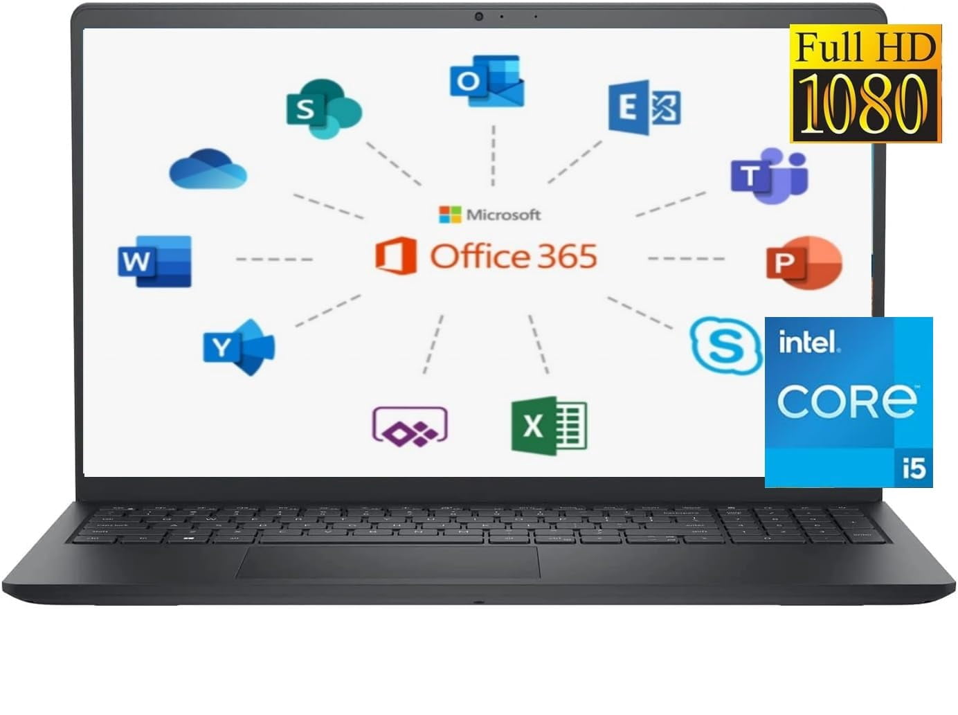 DELL 2024 Inspiron 15 Business Laptop, 15.6" 1920x1080 FHD, 12th Gen ...