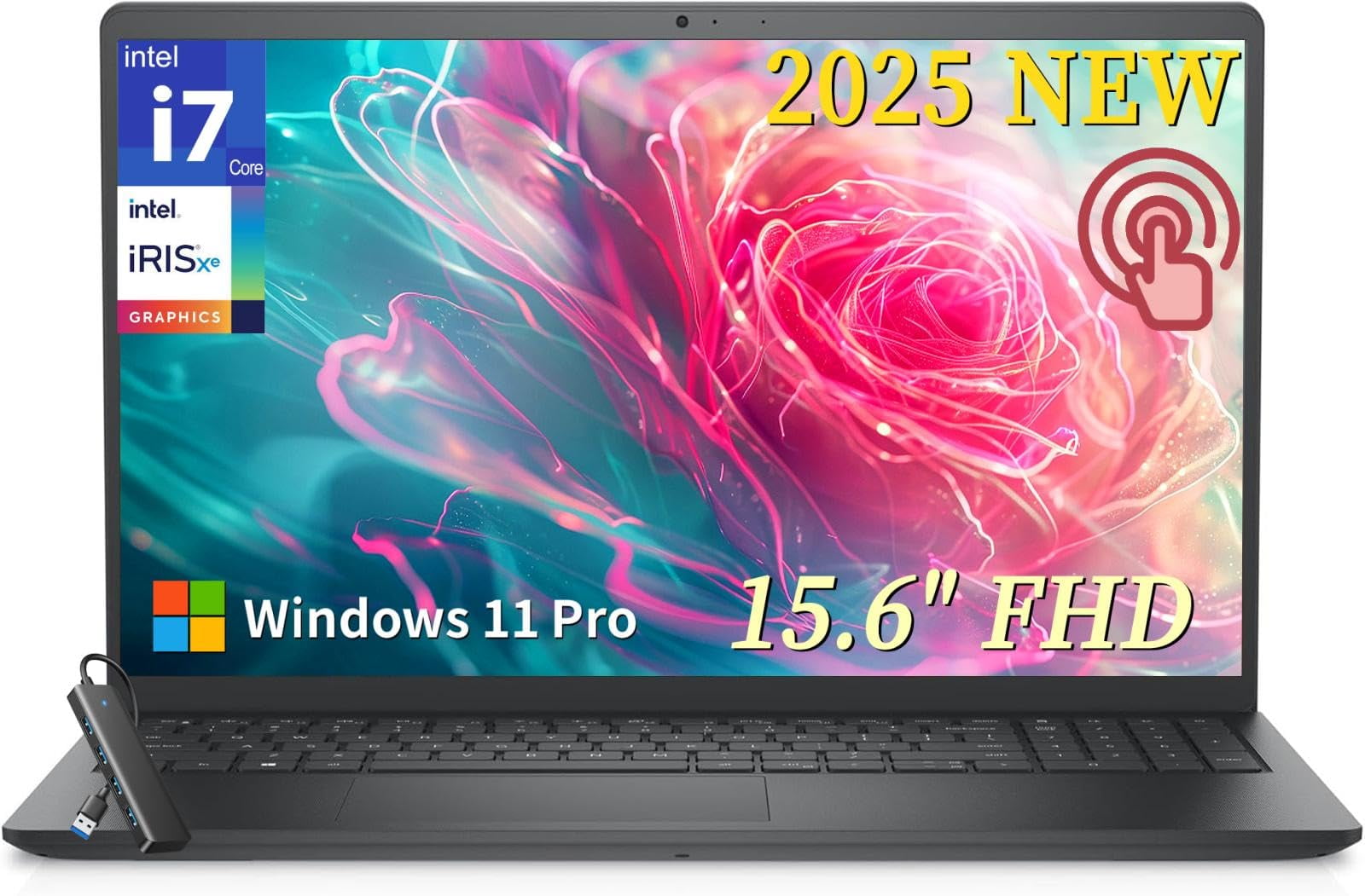 Dell 2025 Inspiron 15 3530 Touchscreen Business Laptop Computer, 15.6" FHD Anti-Glare Display ...