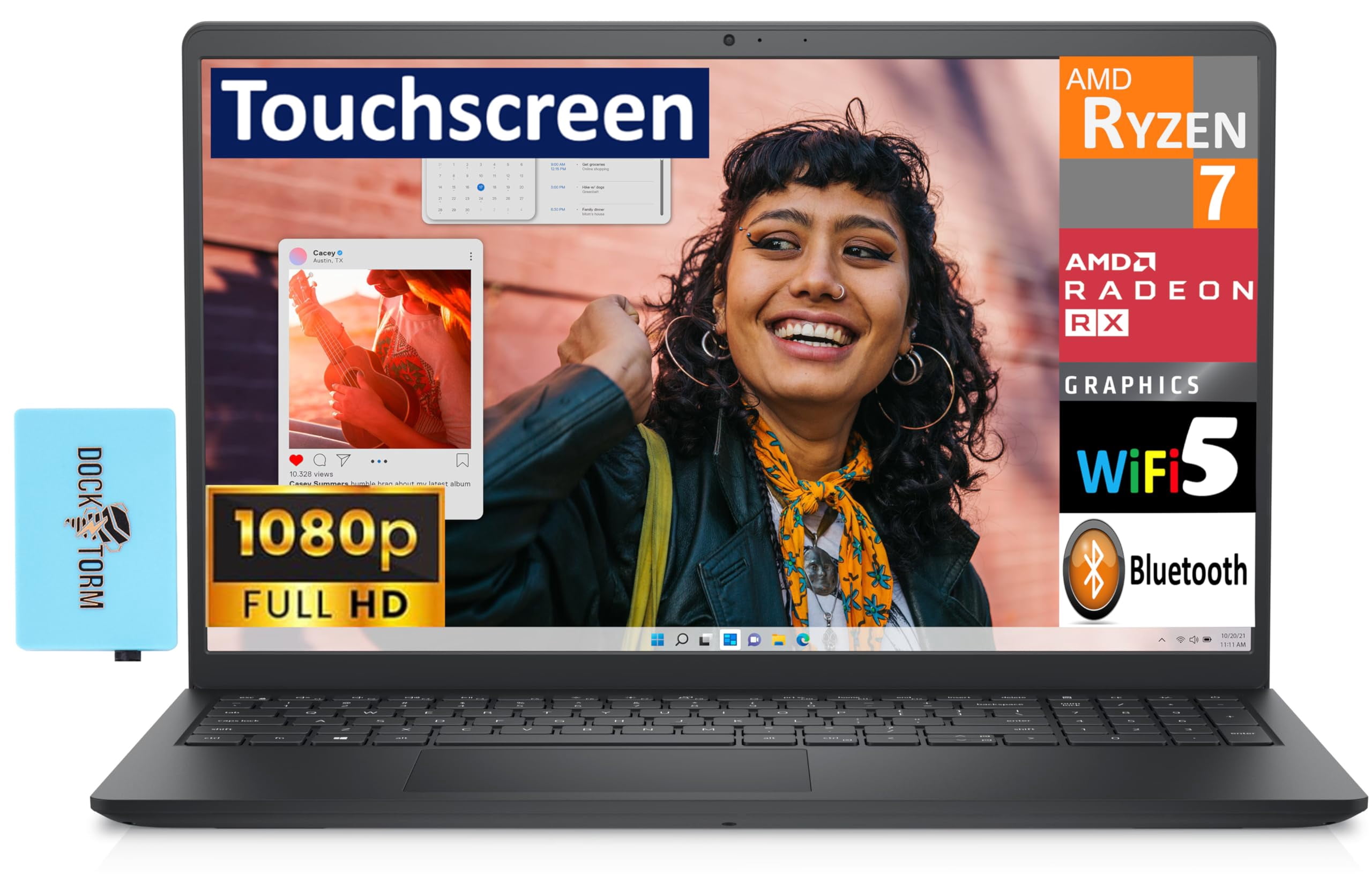 Dell 2025 Inspiron 15 3535 Business Laptop 15.6" Touchscreen FHD ...