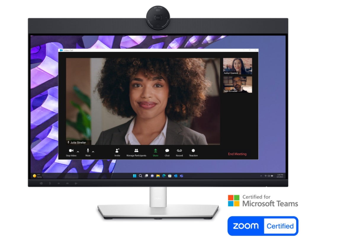 Dell 24" With Cameraa Dedicated Video Conferencing Monitor - P2424HEB ...