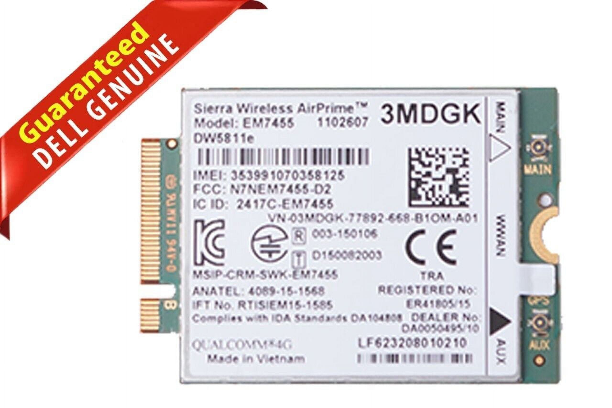 Dell 3MDGK - DW5811E Sierra Wireless Airprime EM7455 Qualcomm 4G WWAN ...