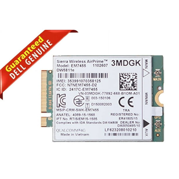 Dell 3MDGK - DW5811E Sierra Wireless Airprime EM7455 Qualcomm 4G WWAN ...