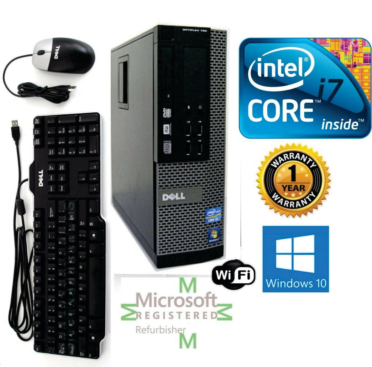 Pre-Owned Dell 7010 COMPUTER SFF DESKTOP i7 32GB 1TB SSD Win 10 Wifi ...