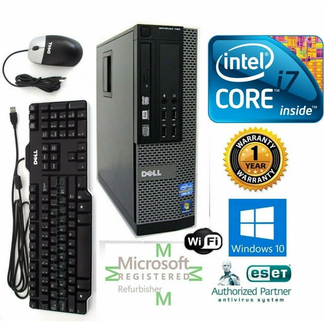 Pre-Owned Dell 7010 PC SFF DESKTOP Intel i7 2600 3.40GHz 32GB Ram NEW ...