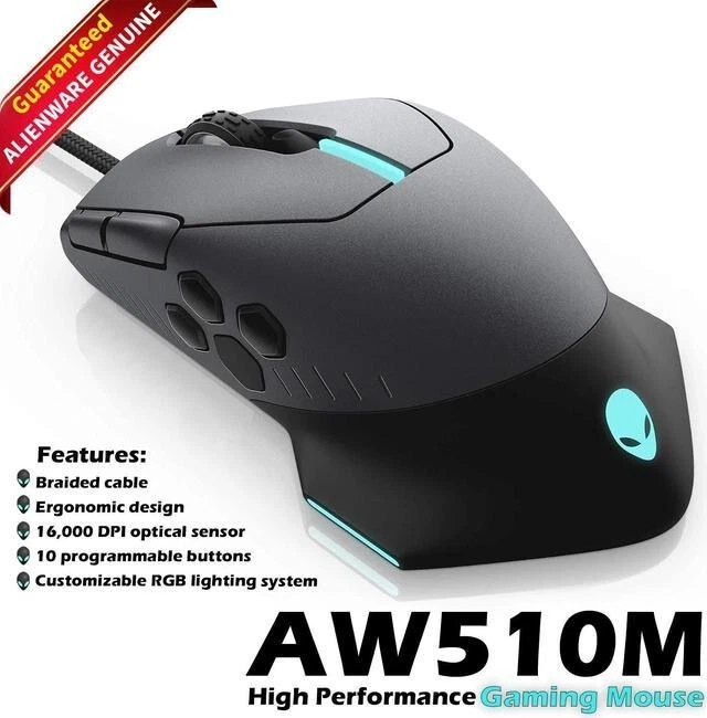 Dell Alienware AW510M Wired Gaming Mouse 16000 DPI High-Performance ...