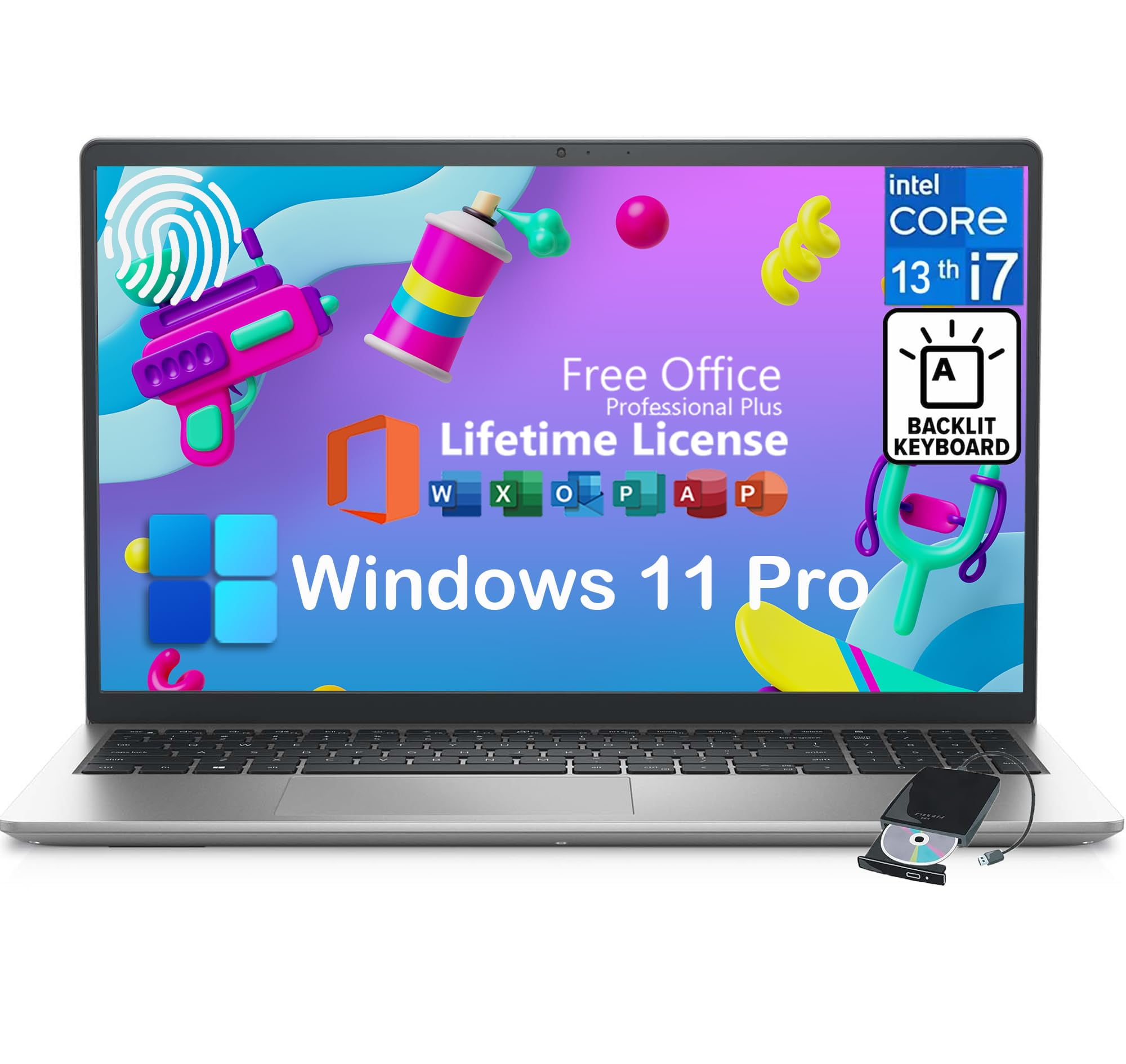 Dell Copilot Inspiron-15 Business Laptop - with Office Lifetime License ...