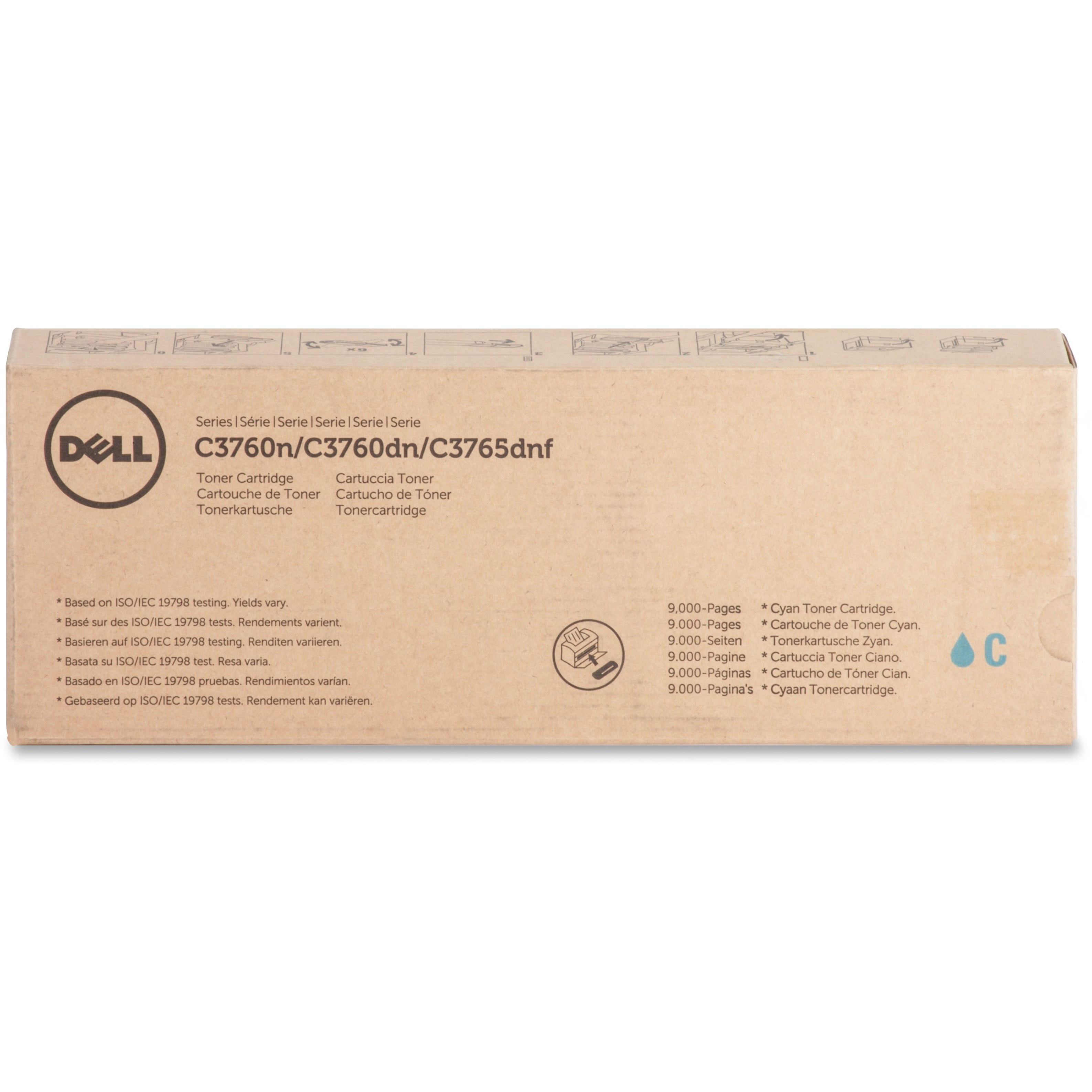 Dell, DLL1M4KP, C3760 Printer High-capacity Toner Cartridge, 1 / Each ...