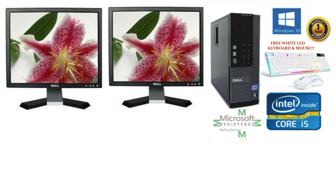 Dell Desktop SFF Optiplex Computer i5 8GB 240SSD HDMI Windows 10 PC ...