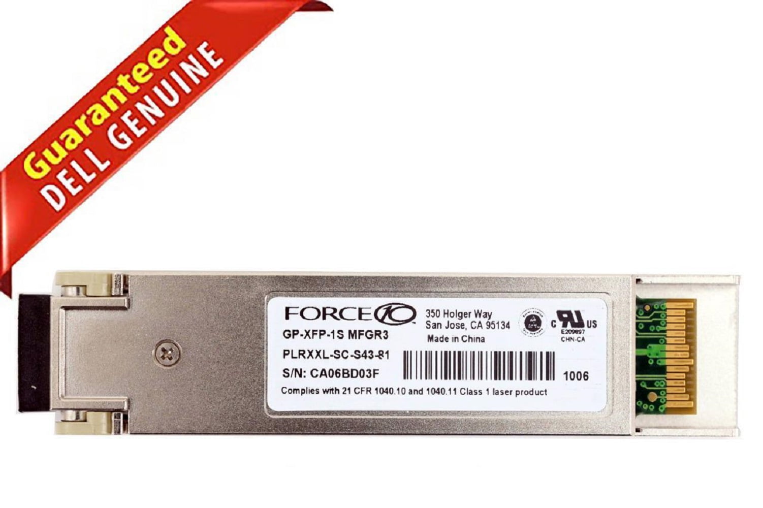 Dell Force10 XFP-10G-SR Transceiver Module 2C4K7 FTLX8512D3BCL-FC / U1-4 CA06BD03F - New ...