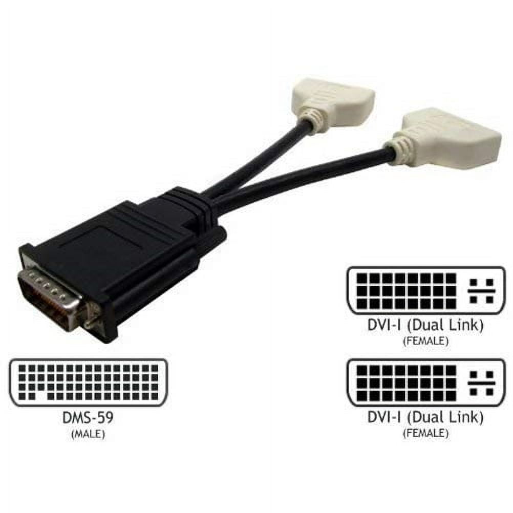 Dell H9361 DMS-59 to Dual DVI Y-Splitter Cable, Multicolor - Walmart.com