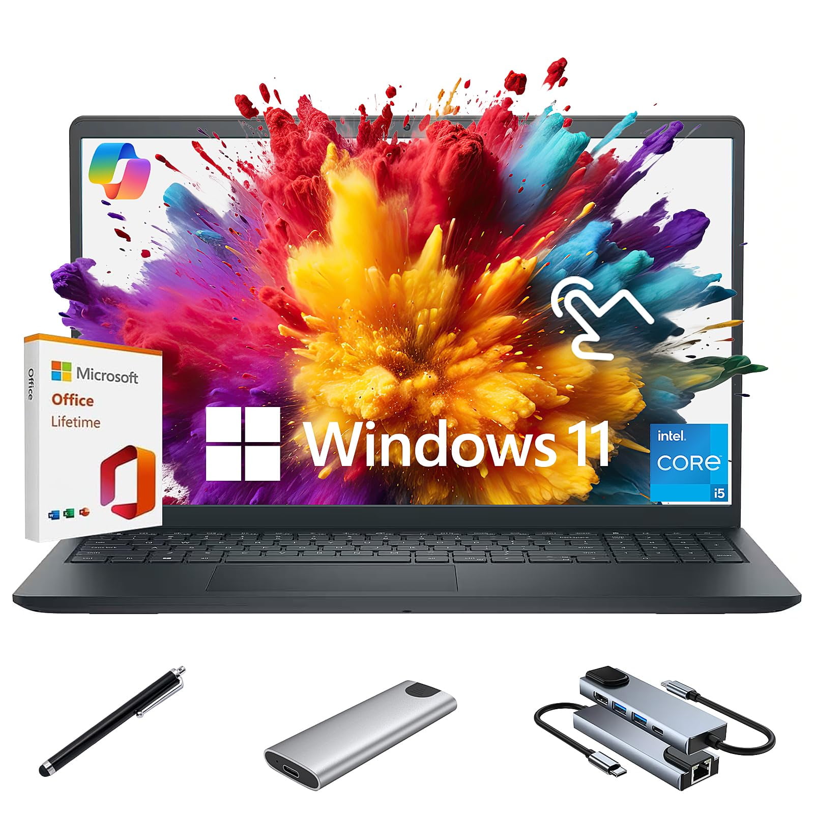 Dell Inspiration 15 3530 Laptop Computer, 15.6'' FHD Anti-Glare Laptop ...