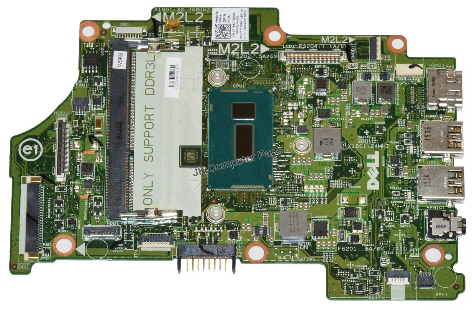 Dell Inspiron 13-7352 Laptop Motherboard w/ Intel i5-5200U 2.2Ghz CPU ...