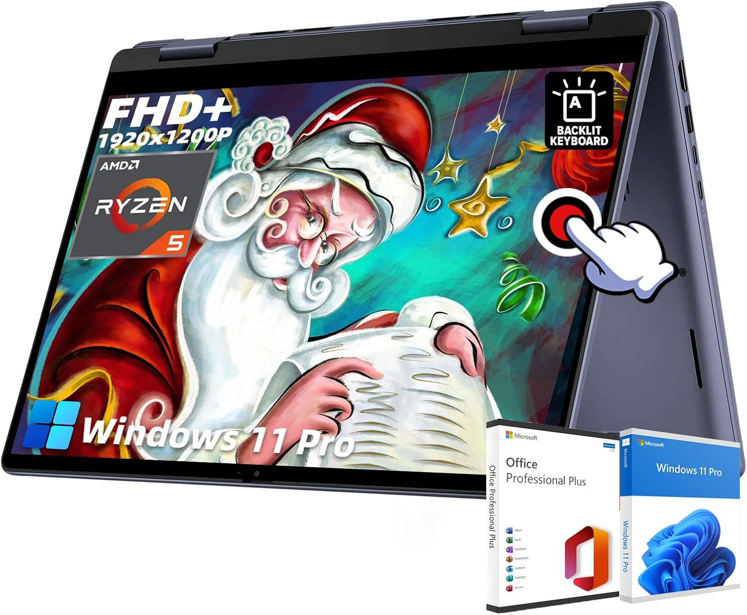 Dell Inspiron 14 7445 Business Laptop, 14" FHD+ 2-in-1 Touchscreen, AMD ...