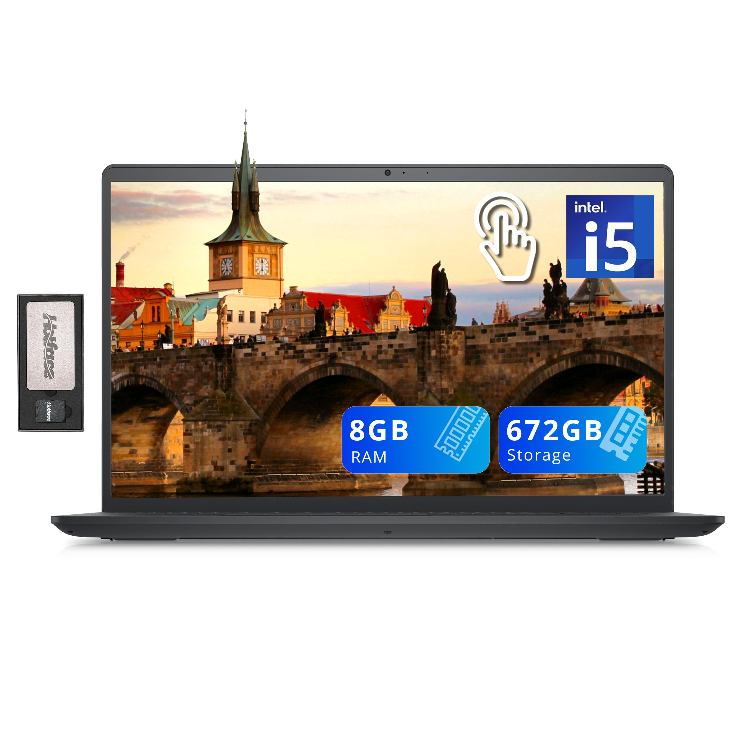 Dell Inspiron 15 15.6" FHD Touch Screen Laptop, Intel i5-1235U, 8GB RAM, 672GB Storage(512GB ...