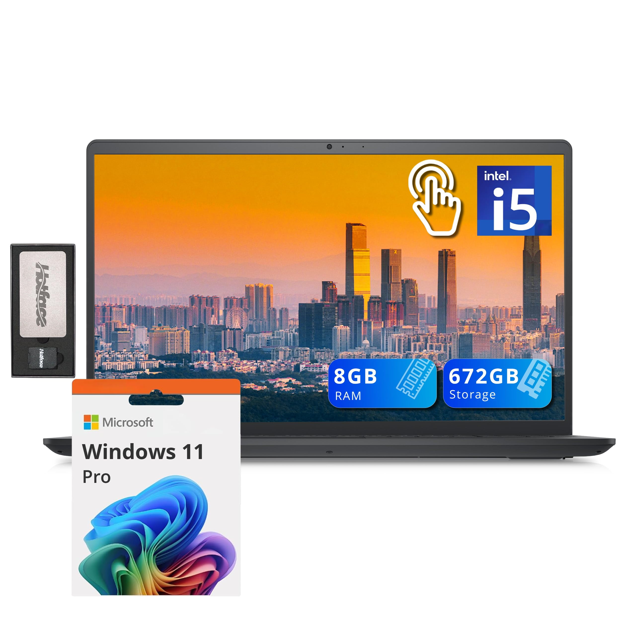 Dell Inspiron 15 15.6" FHD Touch Screen Laptop, Intel i5-1235U, 8GB RAM ...