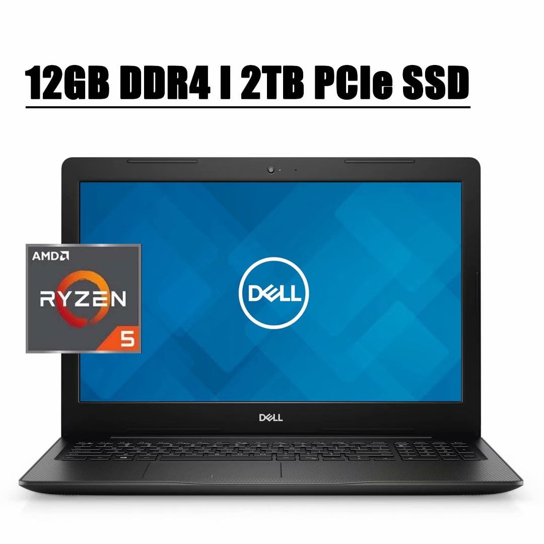 Dell Inspiron 15 3000 3585 2020 Premium Business Laptop Computer I 15.6 inch Full HD Non touch I AMD Quad Core Ryzen 5 2500U i7 7500U I 12GB DDR4 2TB PCIe SSD I HDMI WIFI Backlit
