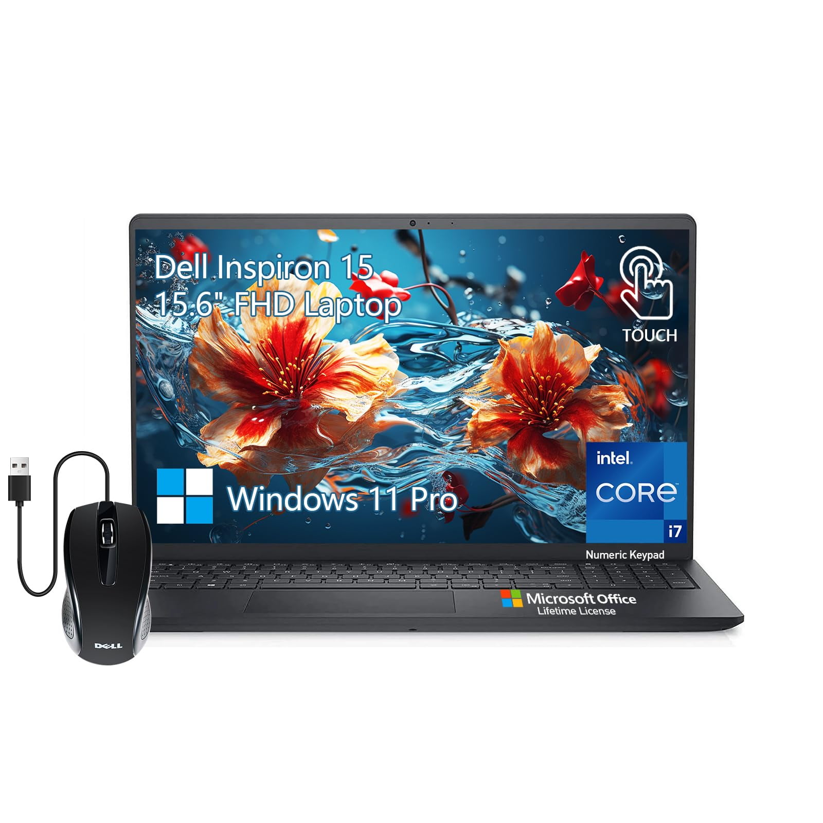 Dell Inspiron 15 3000 Touchscreen Laptop Computer,15.6 Inch FHD Touch Screen Business Laptop ...