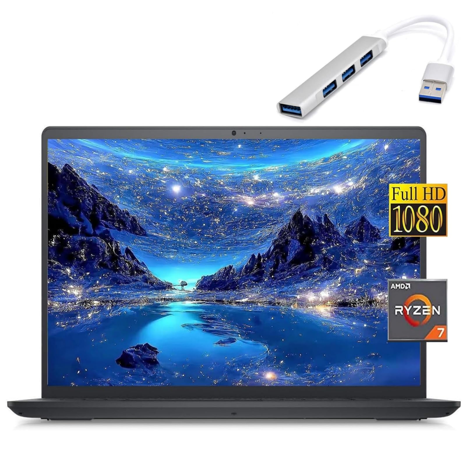 Dell Inspiron 15 3525 Laptop, 2023 Newest 15.6" FHD Laptop, AMD Ryzen 7 ...