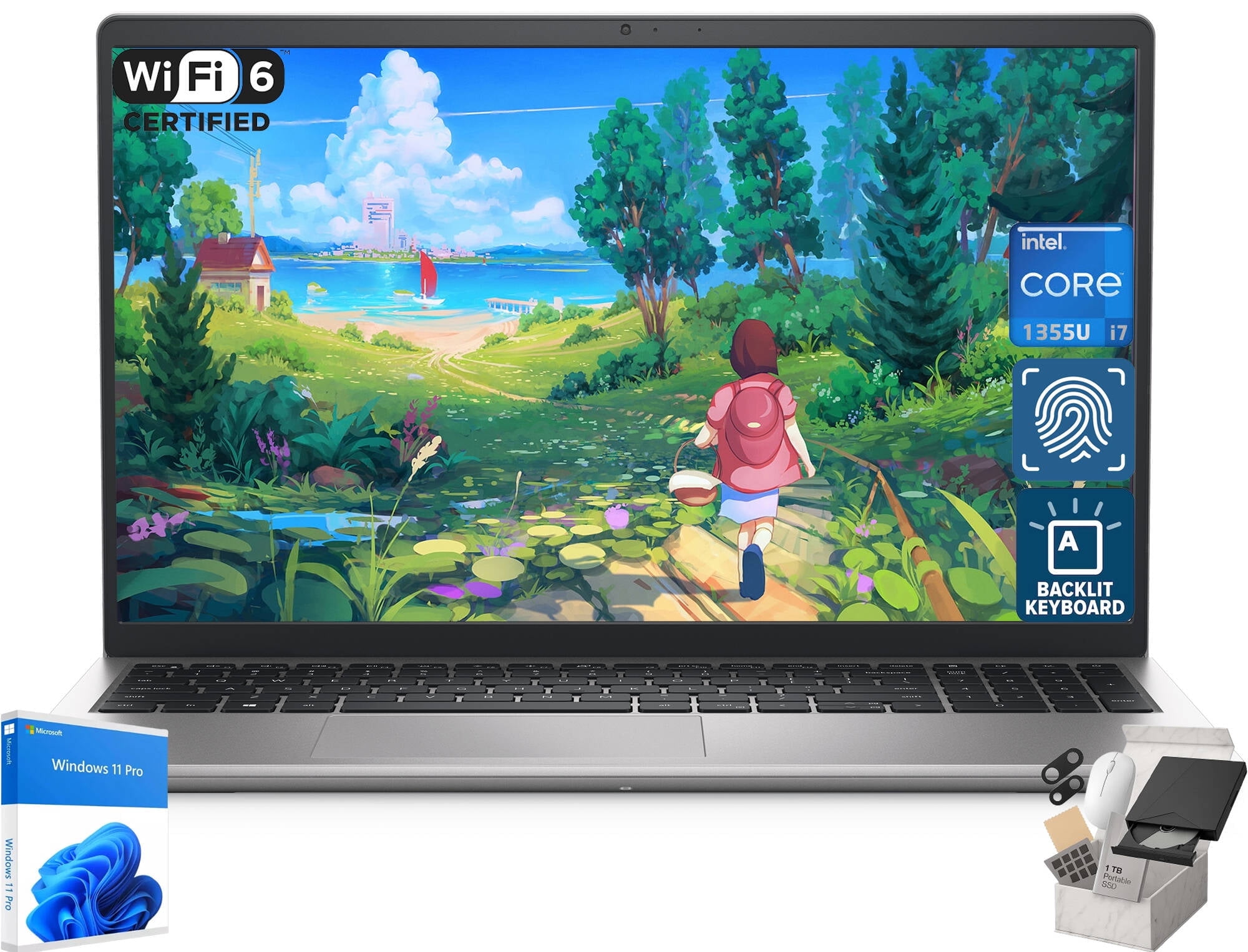 Dell Inspiron 15 3530 Business Laptop, 15.6" FHD Display, Intel 10-Core i7-1355U, 32GB RAM, 2TB ...