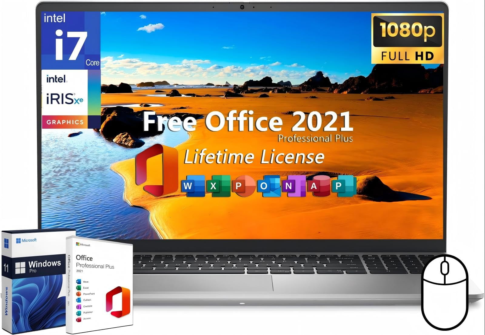 Dell Inspiron 15 3530 Business Laptop Computer, Lifetime Office License, Intel 10-Core i7-1355U ...