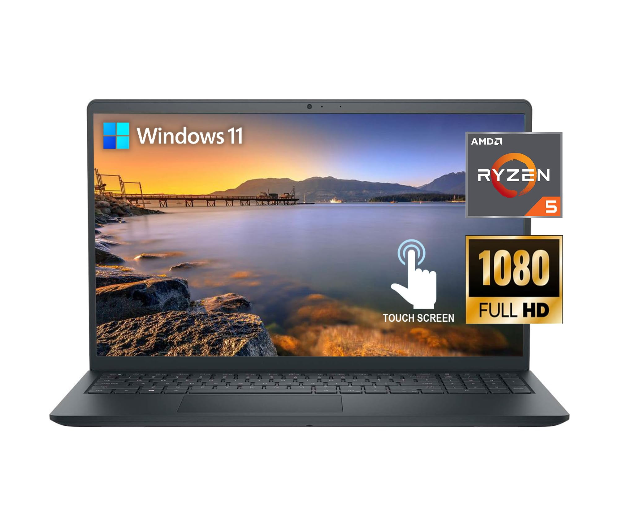 Dell Inspiron 15 3535 15.6" Touch Screen FHD Business Laptop, AMD Ryzen ...