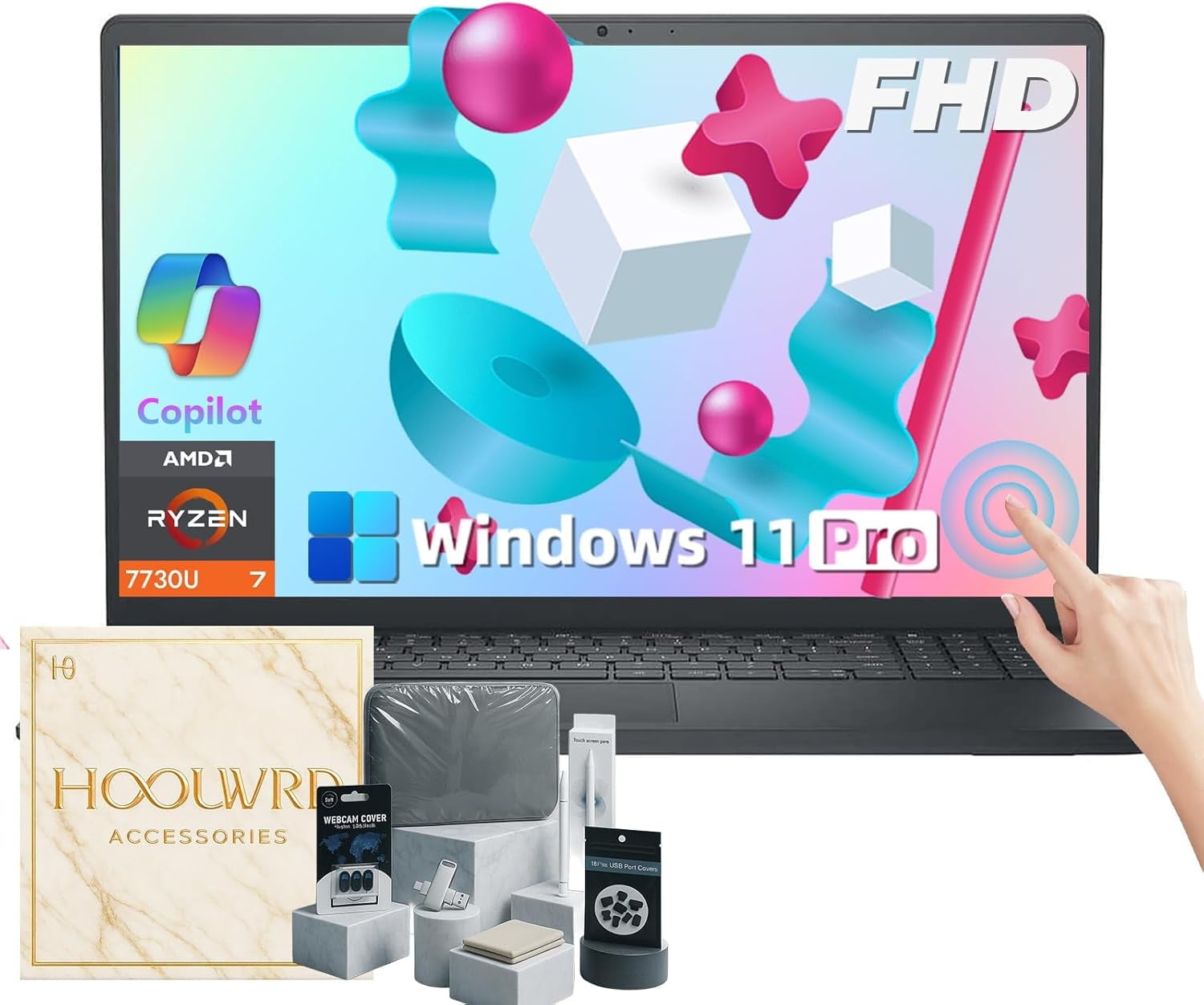 Dell Inspiron 15 3535 Touchscreen Laptop Computer, AMD Ryzen 7 7730U ...